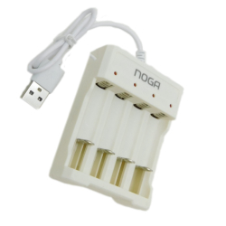 Cargador USB de bateria para pilas recargables leds indicadores Noganet NG-5900 - Supersistemas
